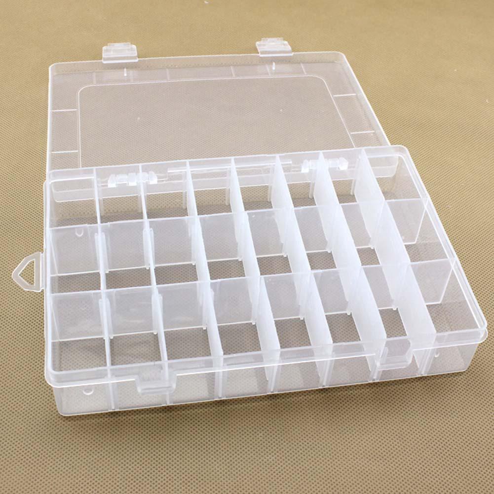 24 Grids Efficient Grid Box Organizer with Adjustable Dividers for ...