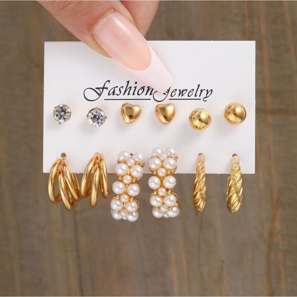 14K Gold Hoop Earrings for Women Retro Pearl Butterfly Hypoallergenic ...