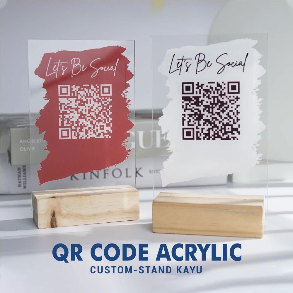 Qr STAND / STANDING QR CODE CAFE TABLE / RESTO / QUALITY ACRYLIC ...