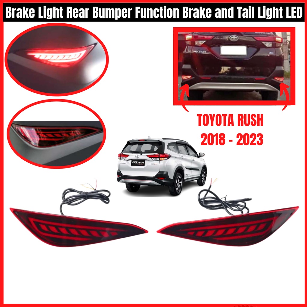 2PCS Toyota Rush 2018-2022 Functions Car LED Rear Fog Lamp Bumper Light ...