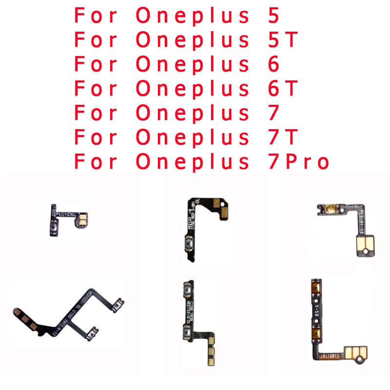 Power On Off Button Volume Switch Key Control Flex Cable Ribbon For OnePlus 5 5T 6 6T 7 7T 7Pro ...