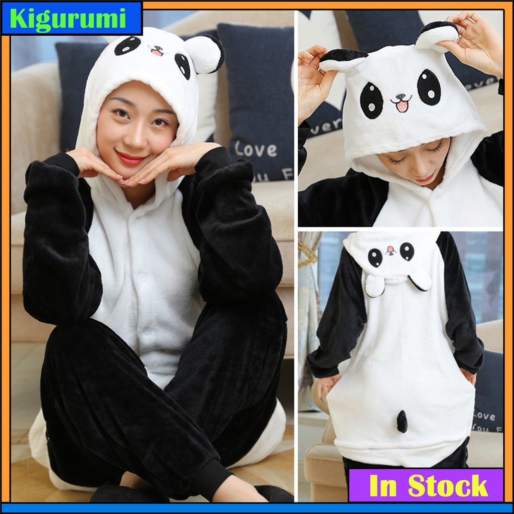 Animal Kigurumi Panda Cartoon Onesies Women Men Stitch Cow Totoro ...