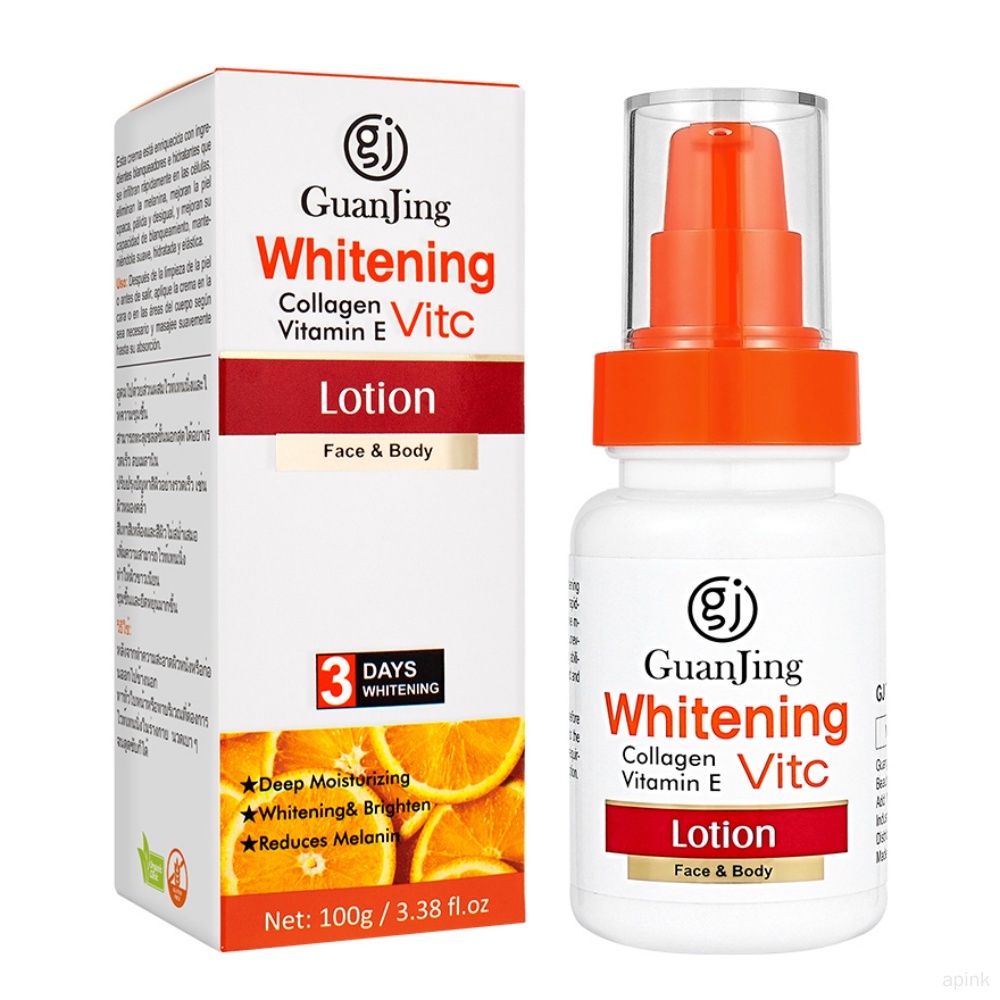 Whitening Face Body Lotion VC Collagen Vitamin E Moisturizing Reduce Melanin Skin Care ...