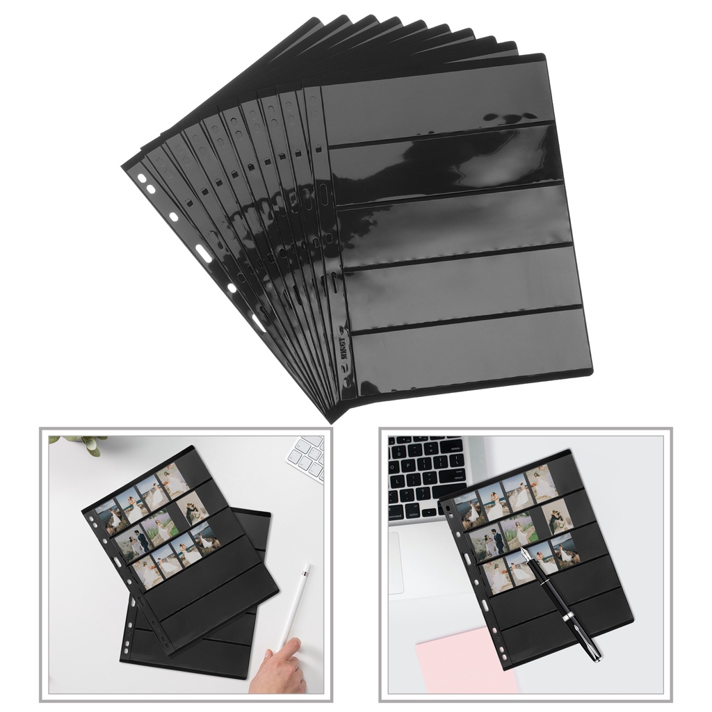 A5 Binder Folder 9 Holes Postage Book Inserts Stamp Album Pages Card 10 ...