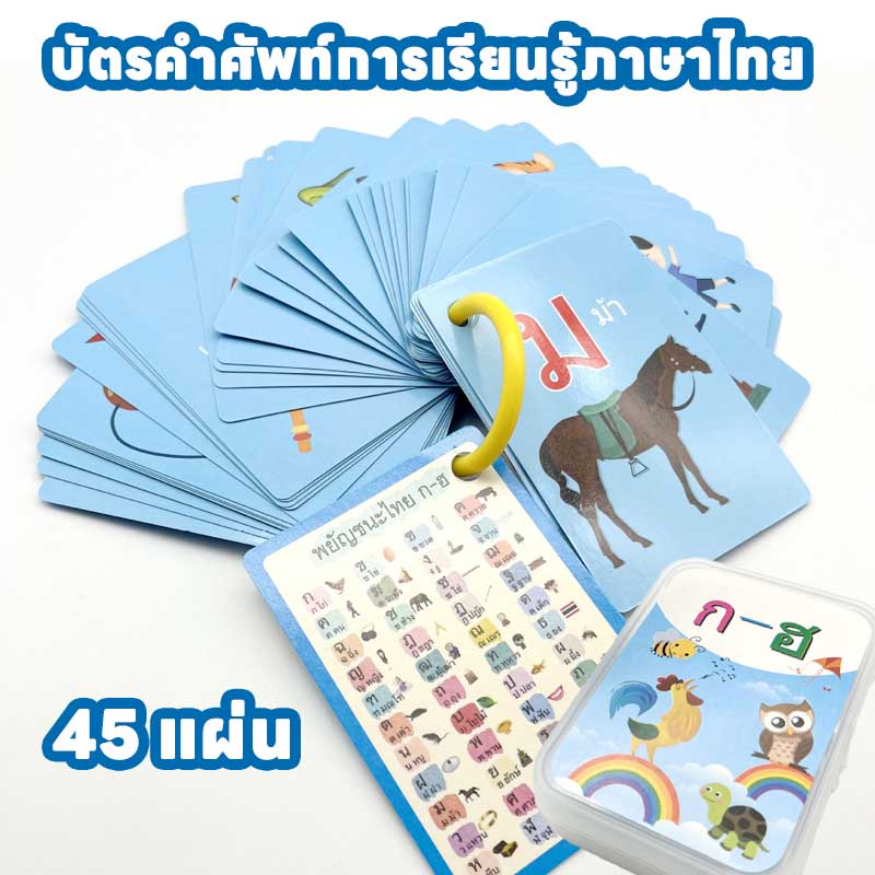 COD Flash card Thai Flashcards Word Baby Development Kids Toys | Shopee ...