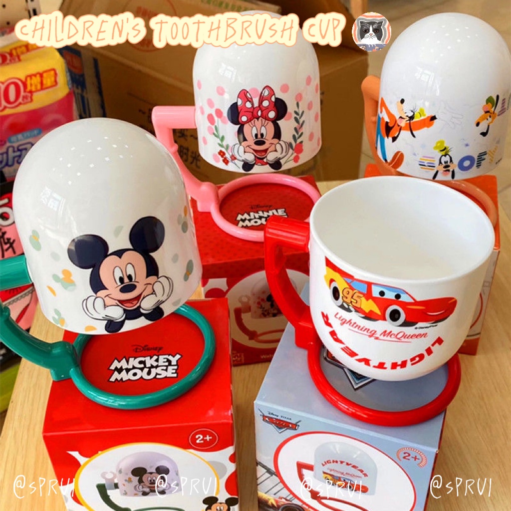 Children Brushing Teeth Cups Rotatable Cute Cartoon Mouth Cups Baby ...