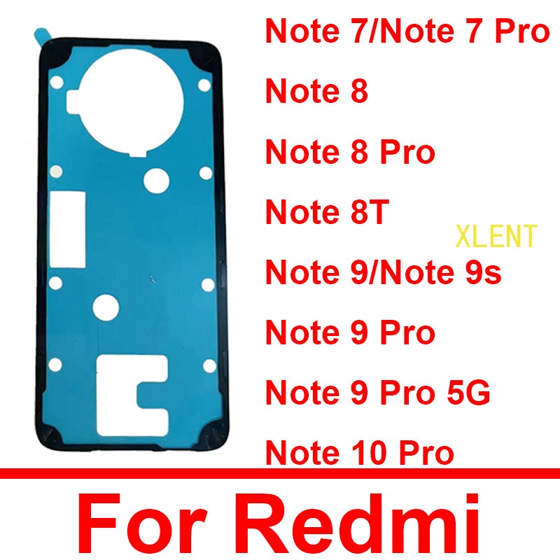 Back Battery Cover Adhesive Sticker For Xiaomi Redmi Note 10 9 8 7 Pro ...