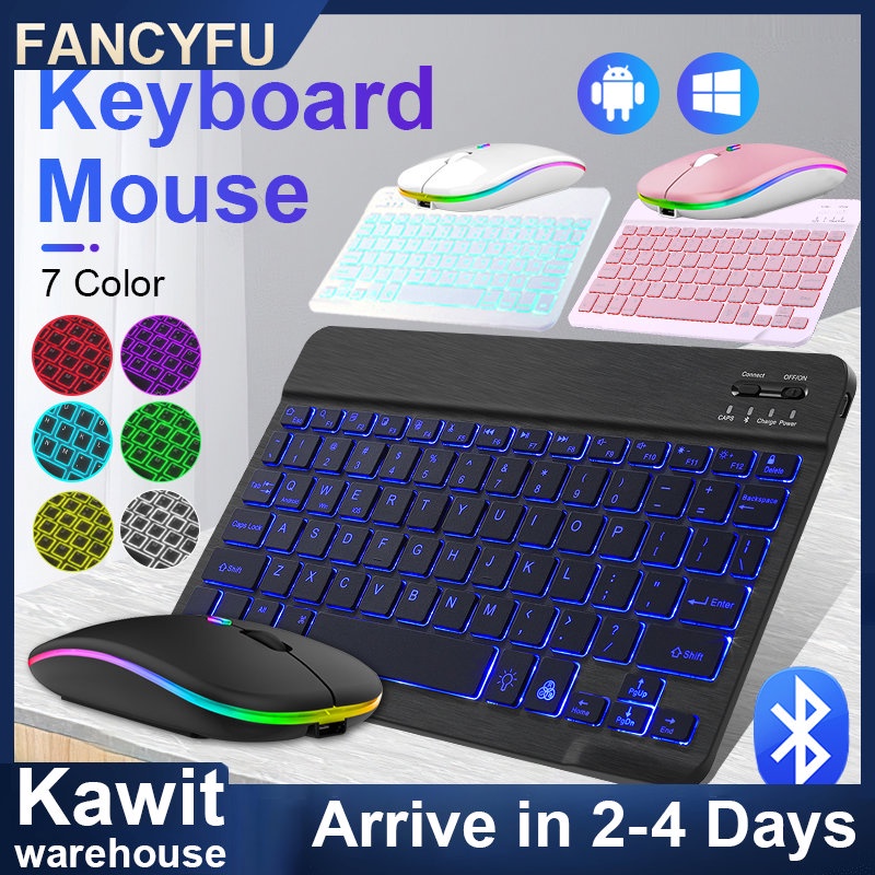 10inch Backlit Bluetooth Keyboard and Mouse Set With USB receiver For ...