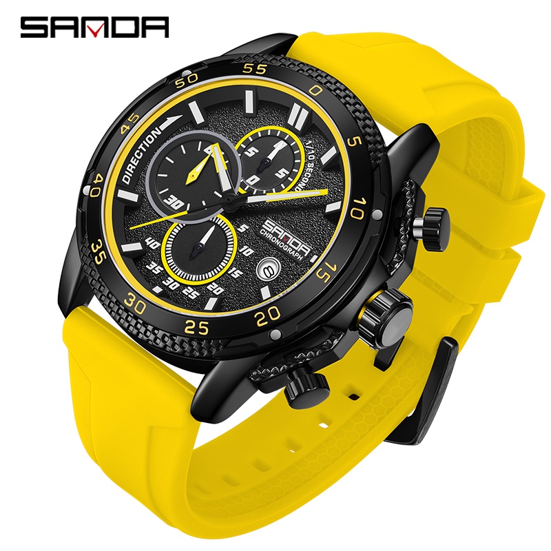 Sanda Popular Multi Display Quartz Six Pin Fashion Luxury Anti Drop ...