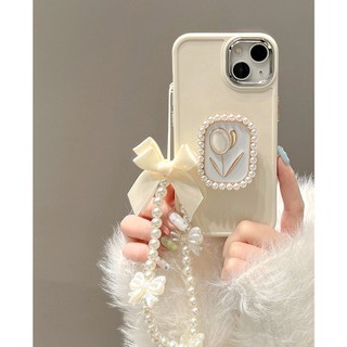 Pearl Chain Phone Case for iPhone 11 12 13 14 Pro Max 7 8 Plus 11Pro X ...
