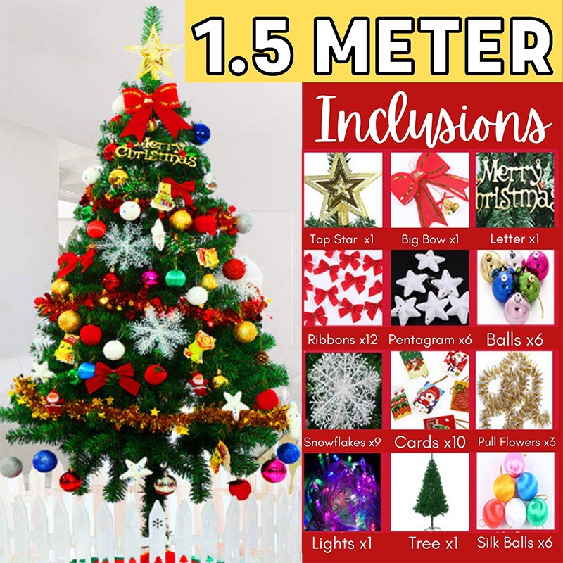 Christmas Tree with Decoration on Sale Full Accessories Set 5ft/1.5M ...
