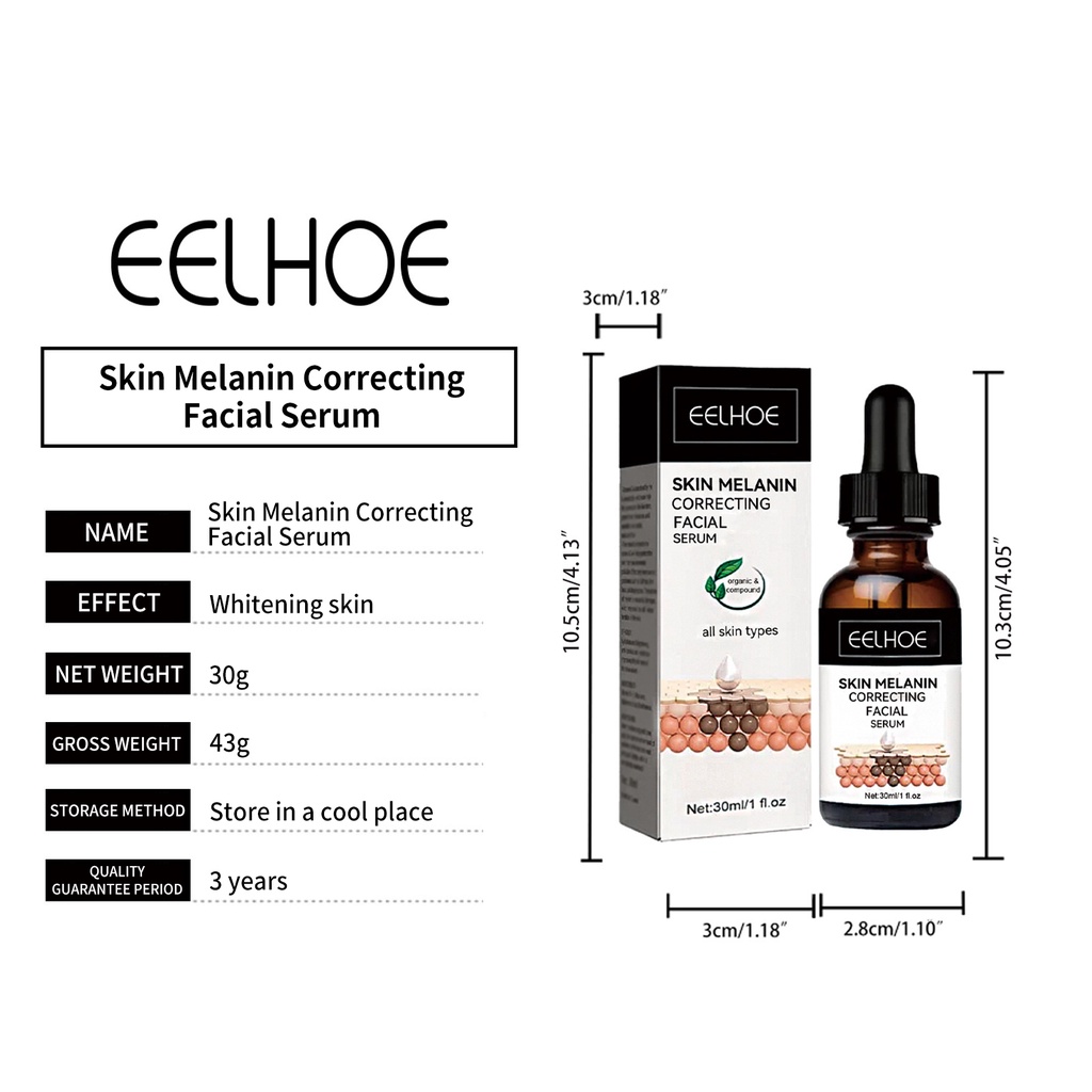 Skin Melanin Correcting Facial Serum Dark spot correcting glow serum Essence Remove Pigment ...