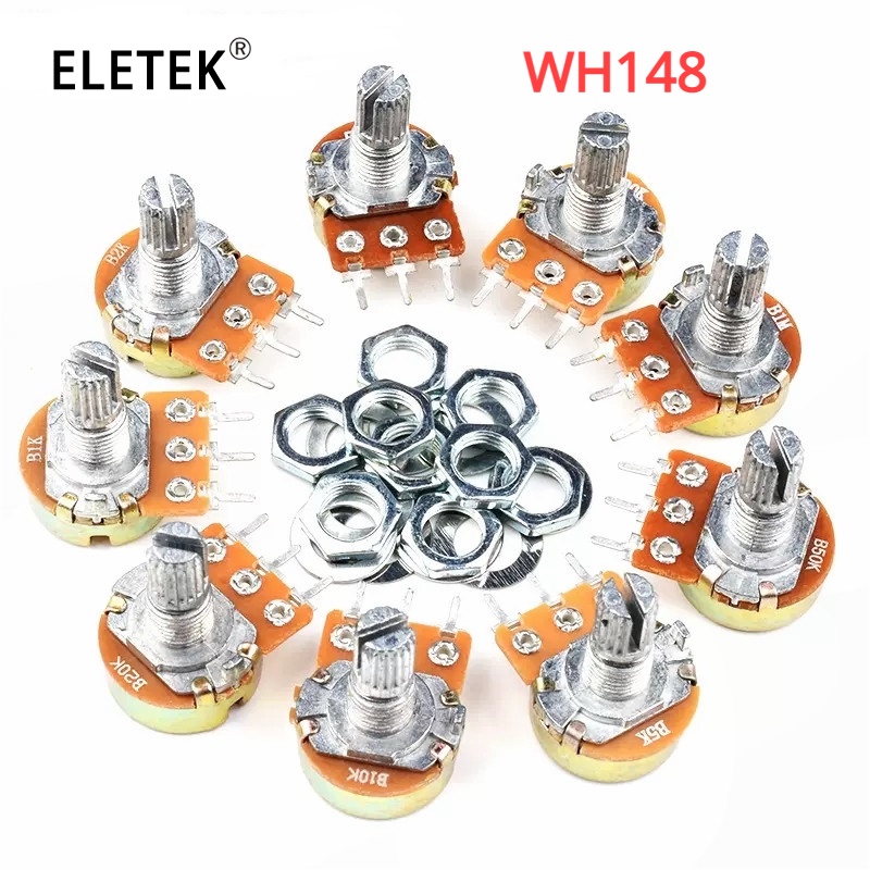 10Pcs WH148 Linear Potentiometer B1K 2K B5K B10K B20K B50K B100K B250K ...