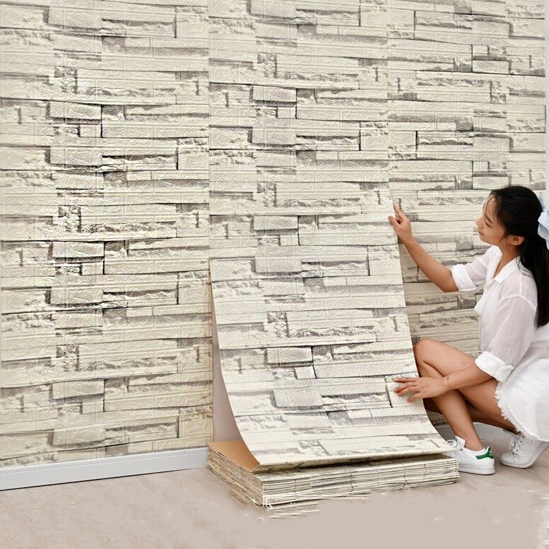 XPM Wallpaper Design Brick Foam Wall Decor 3D Wall Paper Adhesive Wall ...