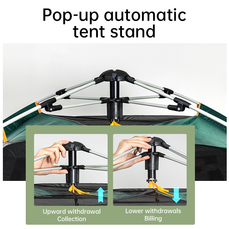 Deli 3-6 Person Big Camping Tent Waterproof Automatic Opening Tent for ...