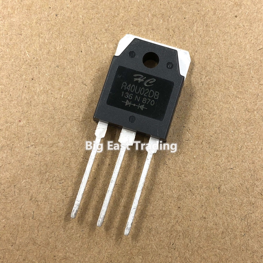 2pcs R40U02DB 200V 40A fast recovery diode rectifier tube TO-3P ...