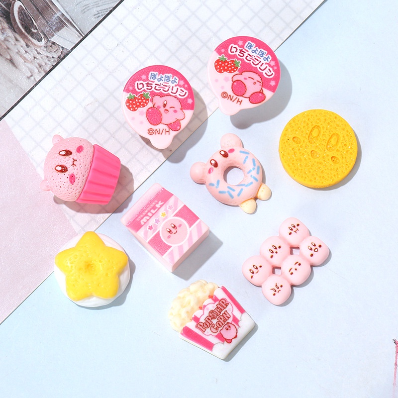Cute Game Jibbitz for Crocs Jelly Popcorn Jibitz Charm Pin Cake Milk ...
