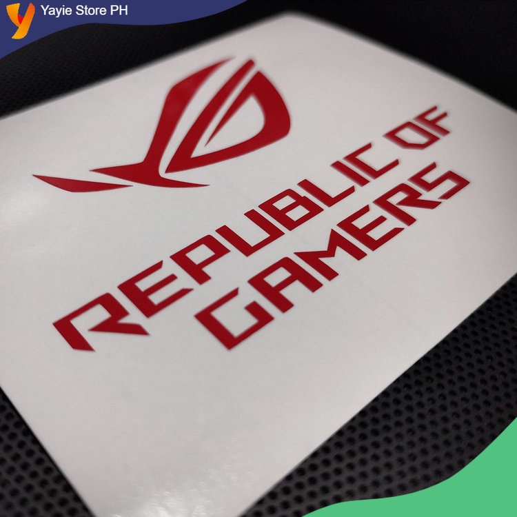 ROG Cutout Decals Vinyl Sticker Upgrade Your Gaming Aesthetic | Shopee ...