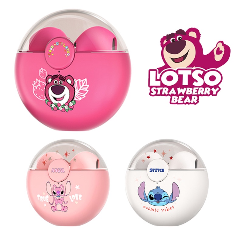 Disney Q50 Bluetooth 5.3 True Wireless Earphone Strawberry Bear Lotso ...