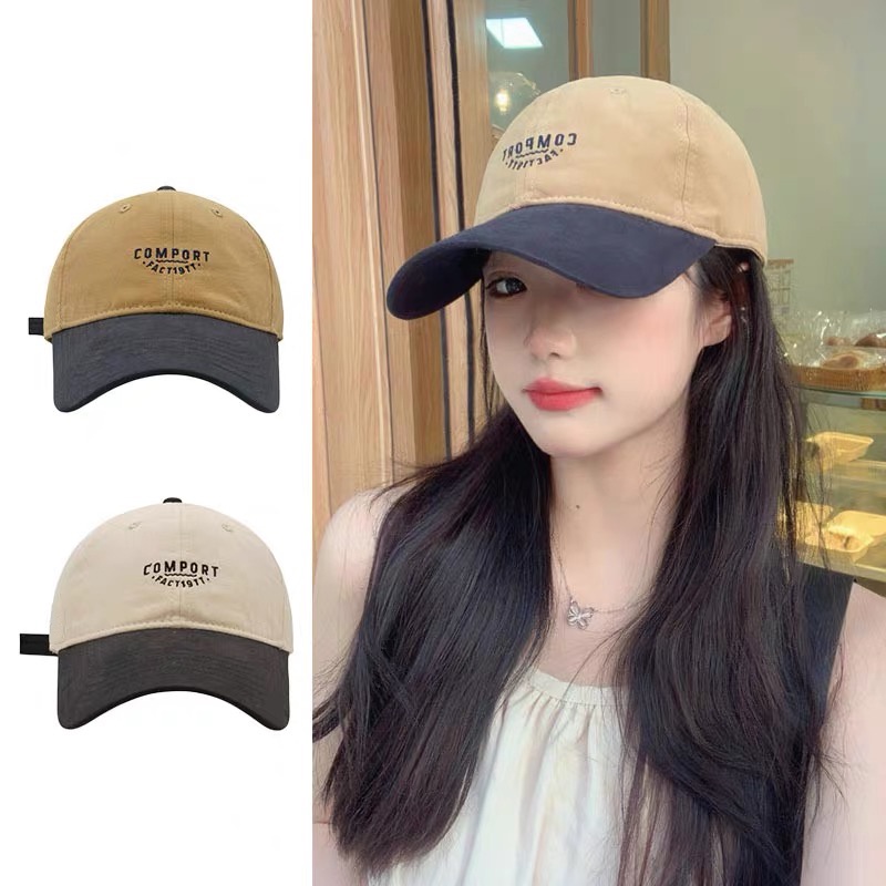 American Retro Embroidered Baseball Cap All-match Niche Color Matching ...