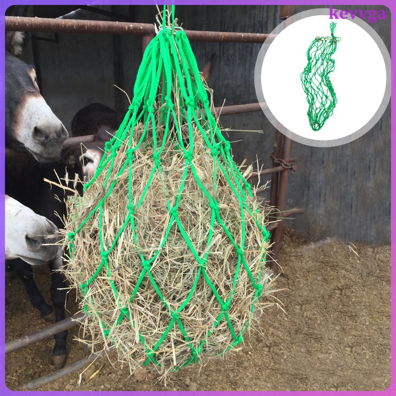 kevvga Horse Straw Net Bag Feeder Feeding Mesh Pouch Room Food Storage ...