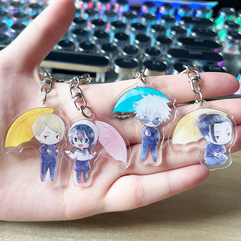 Anime Jujutsu Kaisen Keychains Satoru Gojo Geto Suguru Fushiguro Toji ...