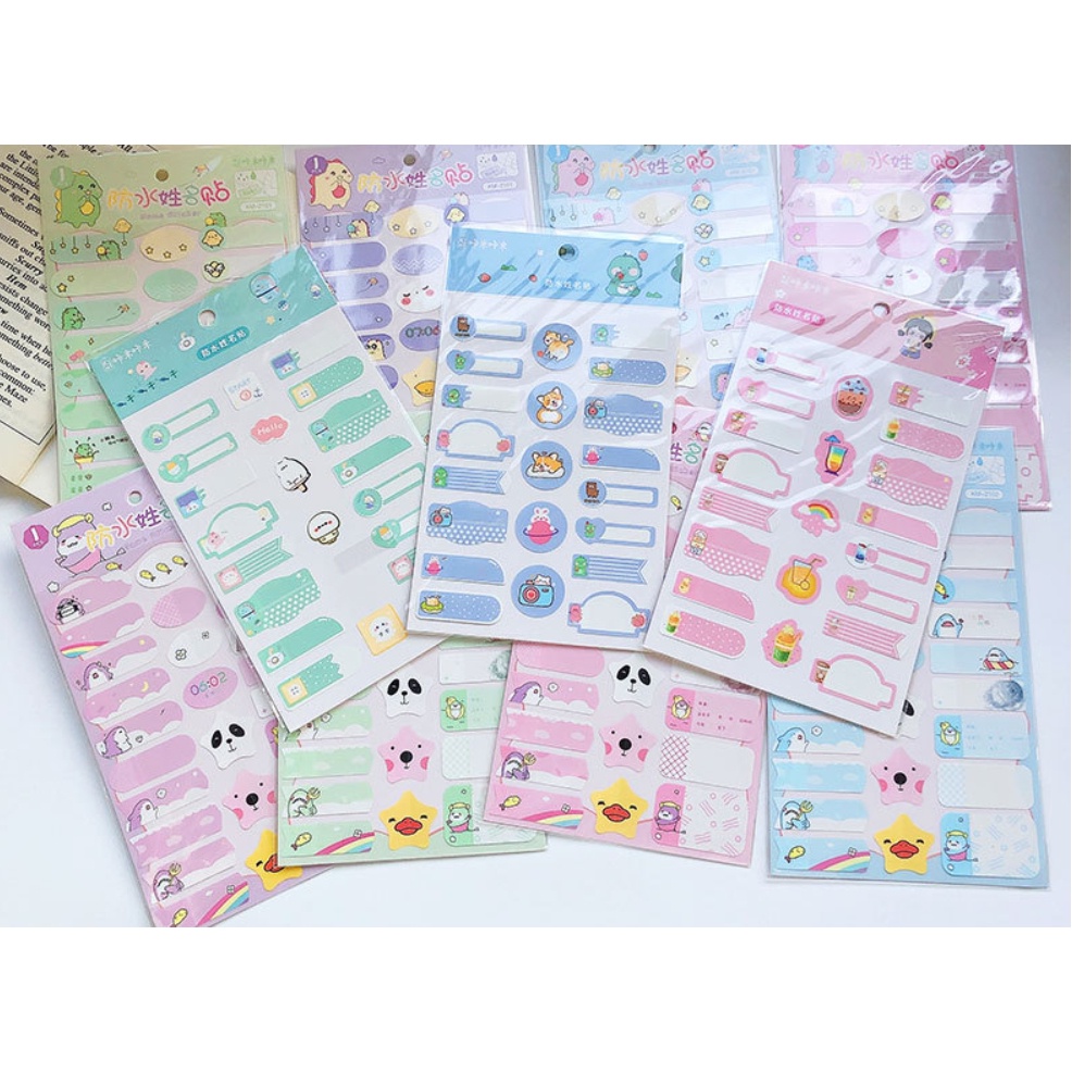 CP Waterproof Name Label Sticker / CUTE Funny Name Label Sticker ...