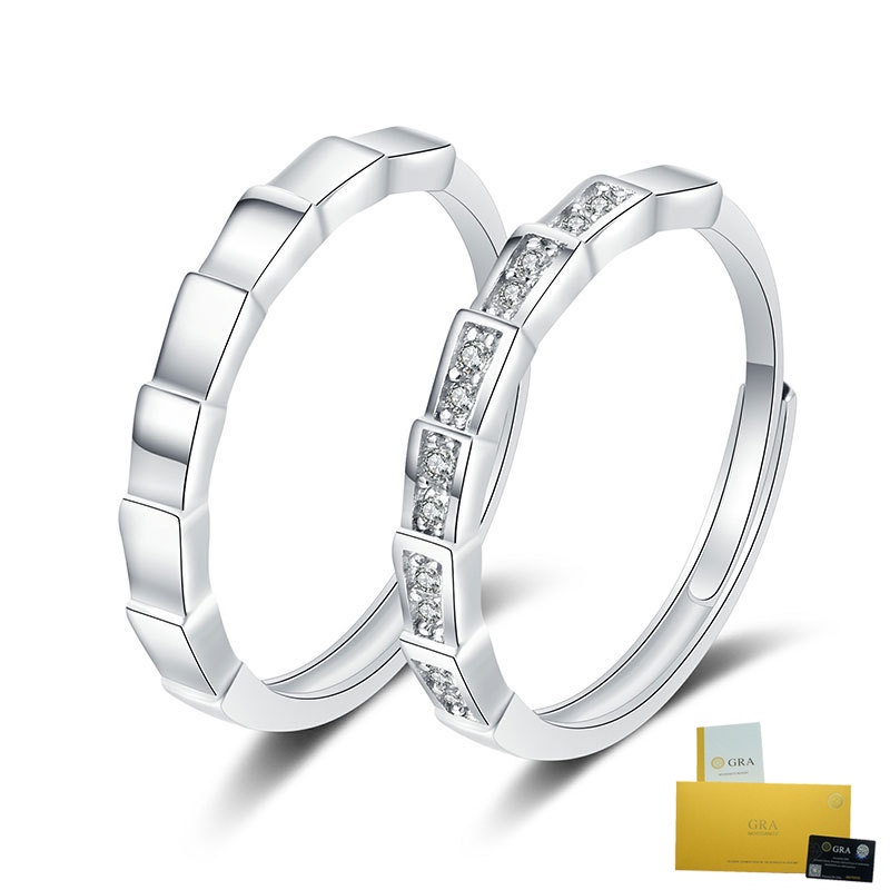 [with Gra Certificate] Fashion Couple Ring 18K Rose Gold Snake Ring ...