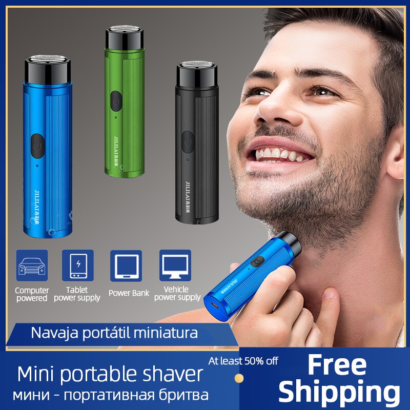 Men's Mini Portable Electric Shaver Men Beard Shaver USB Charging Razor ...