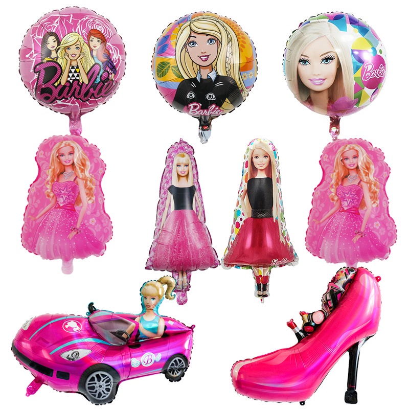Princess Barbie Theme Party Balloon High Heels Doll Children's Girls ...
