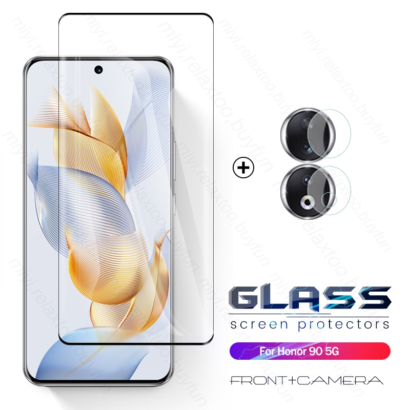 2To1 Tempered Glass Screen Protector Case For Honor 90 5G Camera Lens ...