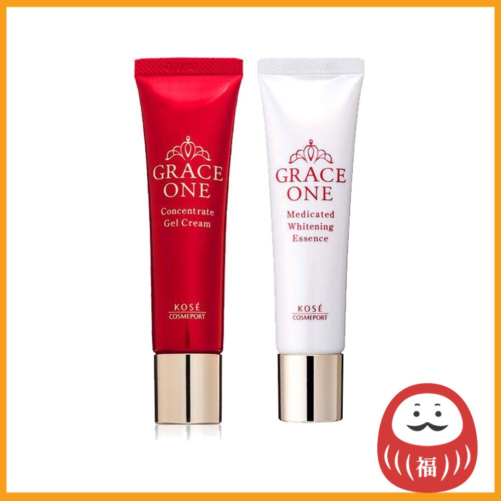 KOSE GRACE ONE Anti-Aging Care Intensive Repair Gel Cream / Medicated Whitening Essence 30g ...