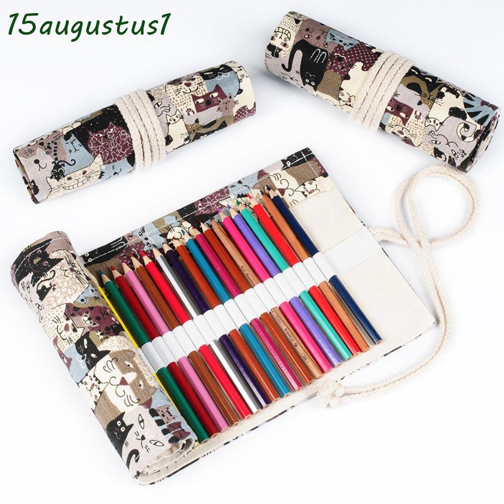 AUGUSTUS Kawaii Pencil Wrap Cute Pen Bag Colored Pencil Cases Gift ...