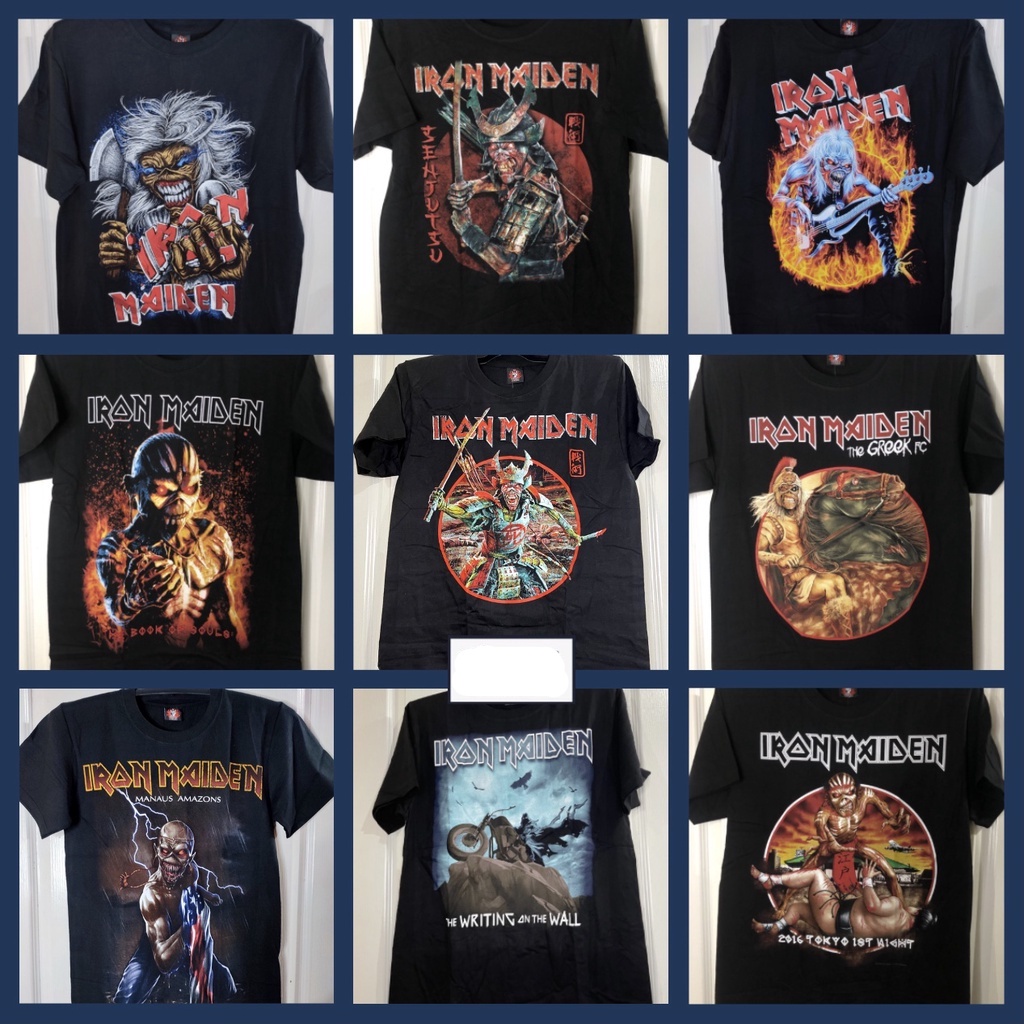 IRON MAIDEN BAND SHIRTS ASSORTED DESIGNS S M L XL PART 1 OVERSIZE ...