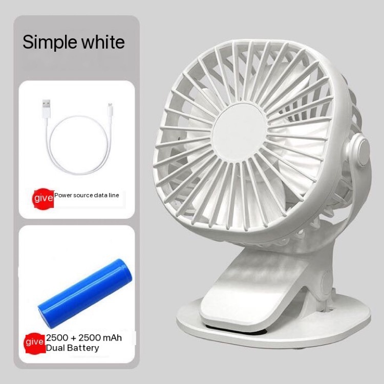 Clip Rechargeable Portable Fan Mini Desk Fan USB Fan Office Mute ...
