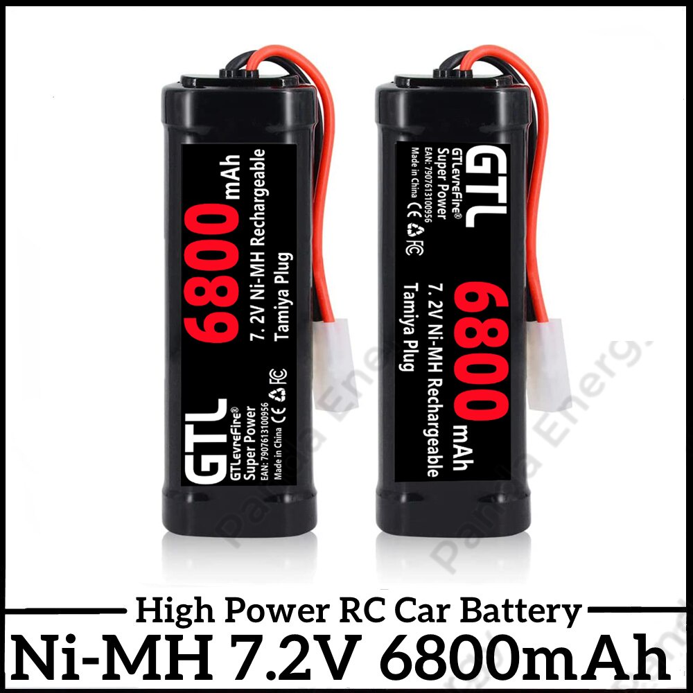 1-3PCS 7.2V 6800mAh Ni-MH Replacement RC Battery with Tamiya Discharge ...