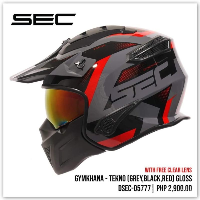SEC GYMKHANA V2 FULLFACE/HALF FACE GFR7 | Shopee Philippines