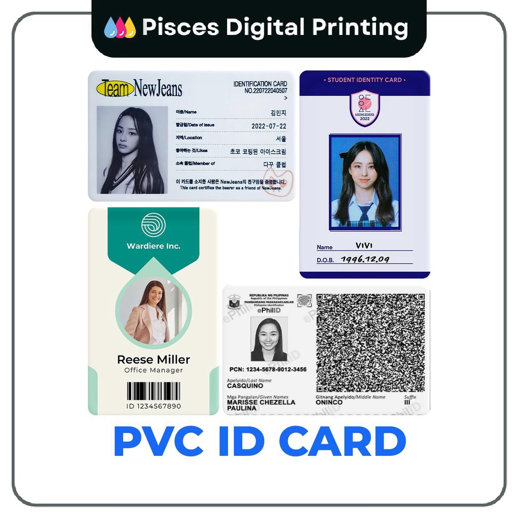 [PDP] Custom PVC Card Print - for ID, Pictures, Invitation, Souvenir ...
