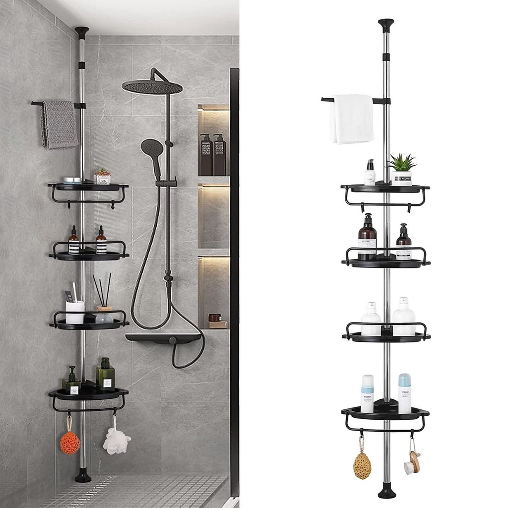 Adjustable Bathroom rack Multi Corner Shelf Shower Organizer | Shopee ...