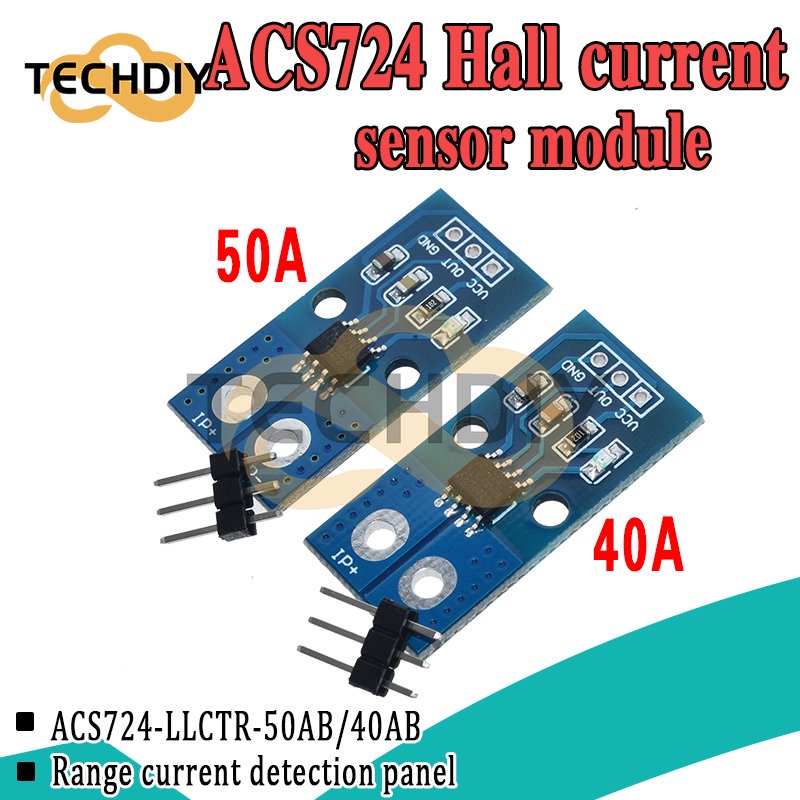 ACS724 40A 50A Range Hall Current Sensor Module ACS724 Module For ...