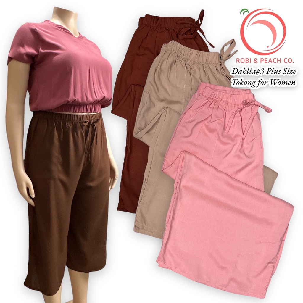 Dahlia#3 Plus Size Plain Challis Tokong for Women (Single Pocket ...