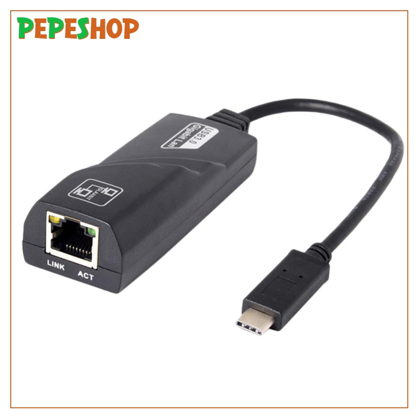 1000Mbps USB Type C To RJ45 Gigabit Ethernet Adaptor For Laptop And ...