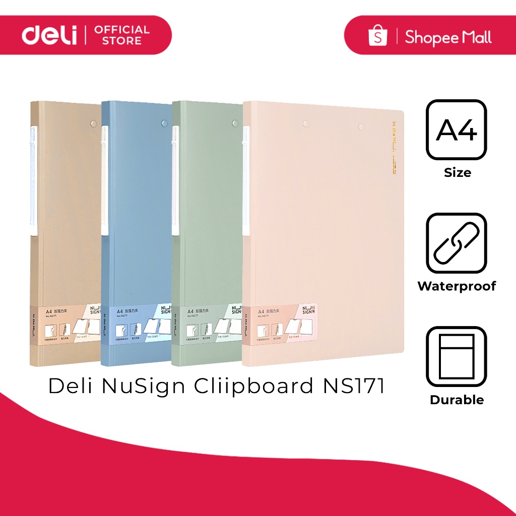 Deli NS171 NuSign Clipboard [79NS171] | Shopee Philippines