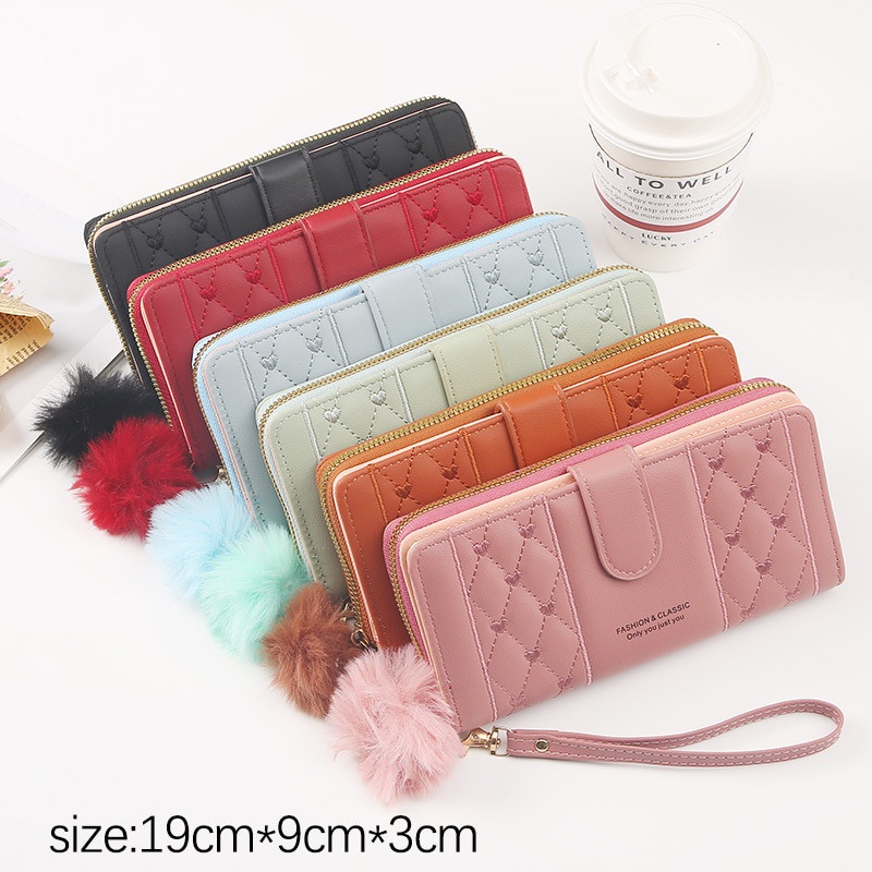 YoYo Wallets for Women Zipper Coin Purse Pu Leather Card Holder Multi ...