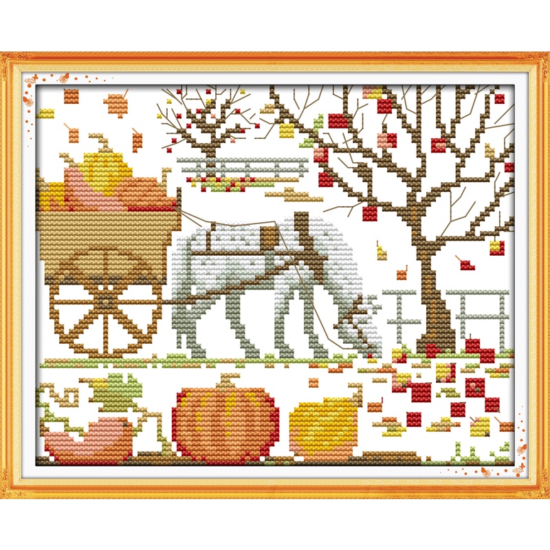 Joy Sunday Cross Stitch Ktis ,DMC Threads Embroidery Set DIY Needlework ...