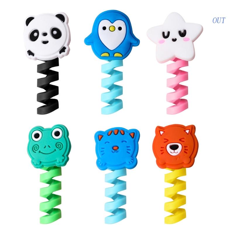 OUT 2Pcs Universal Silicone USB Charger Data Cable Protector Cord Wire ...