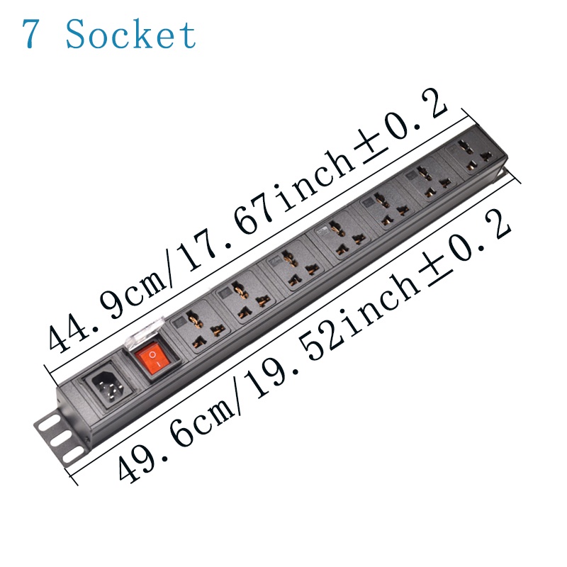C14 Power Input Pdu Power Distribution Unit 2 12 Bit Universal Hole Expansion Socket Power Strip