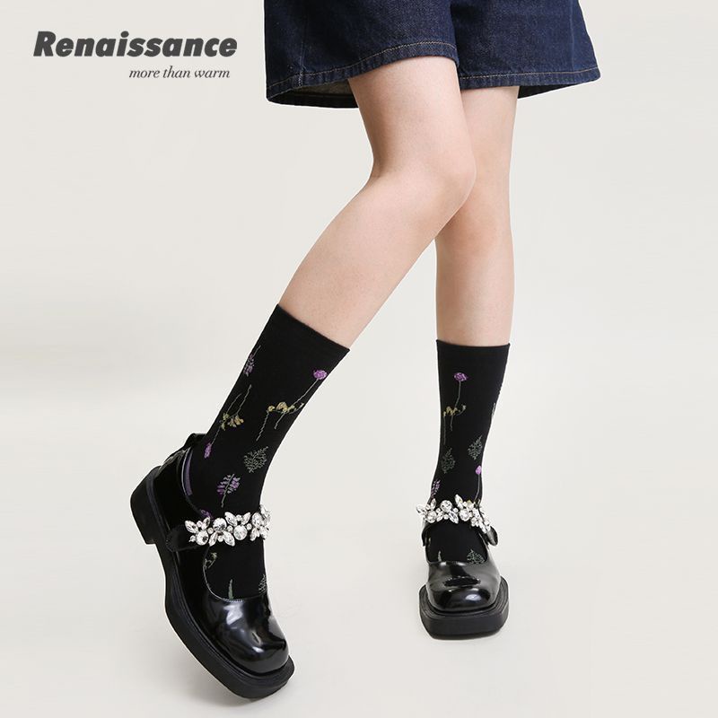 Renaissance Original Female Socks Embossed Medium Tube Socks Female ...