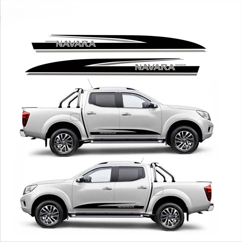 x2 Nissan NAVARA Side Decal Sticker Cut Out Vinyl Sticker ( Black ...