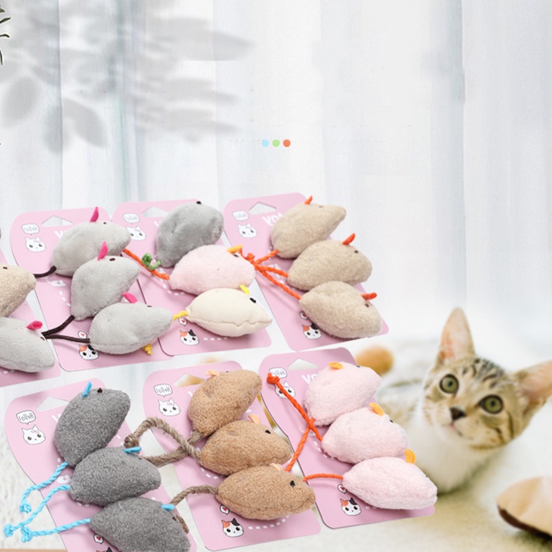 3pcs/set catnip little Mouse Plush toy Cat Relaxation toys | Shopee ...